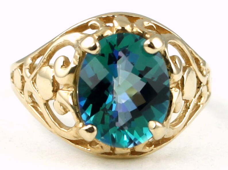Neptune Garden Topaz 14KY Gold Ring R004 - Etsy