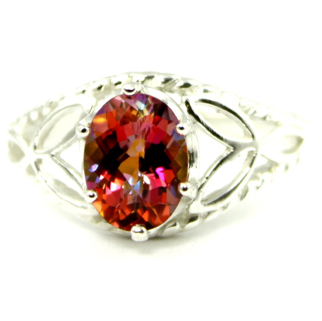 Twilight Fire Topaz, 925 Sterling Silver Ring, SR137 - Etsy