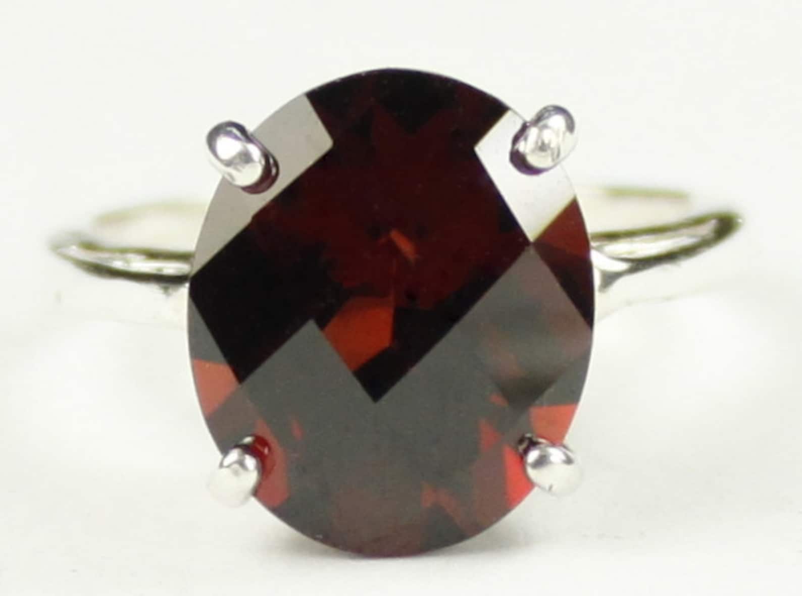 Mozambique Garnet 925 Sterling Silver Ladies Ring SR055 - Etsy