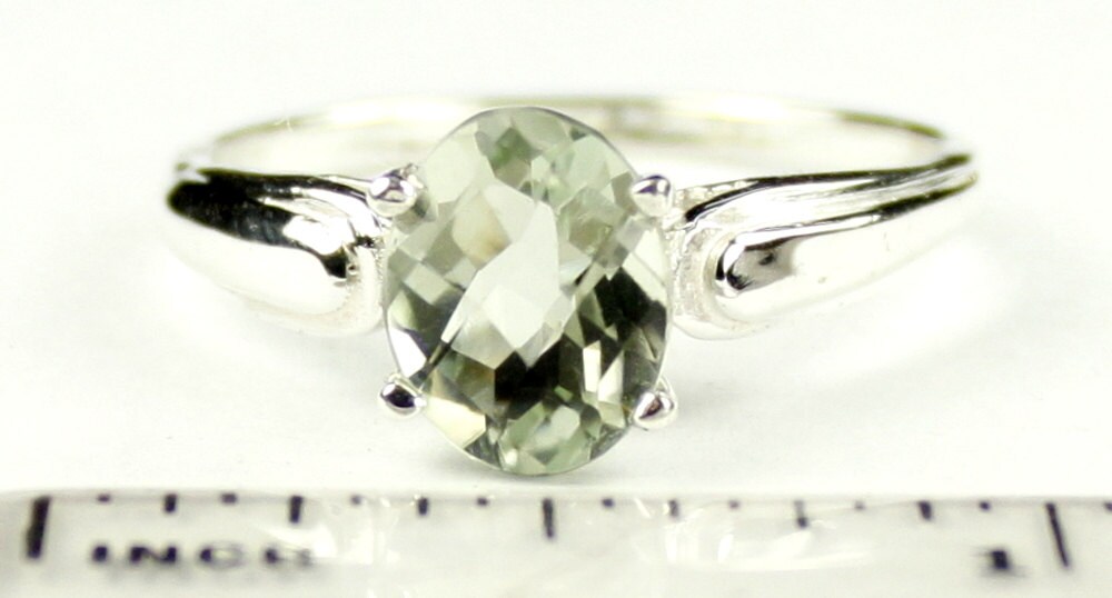 Green Amethyst 925 Sterling Silver Ring SR058 - Etsy
