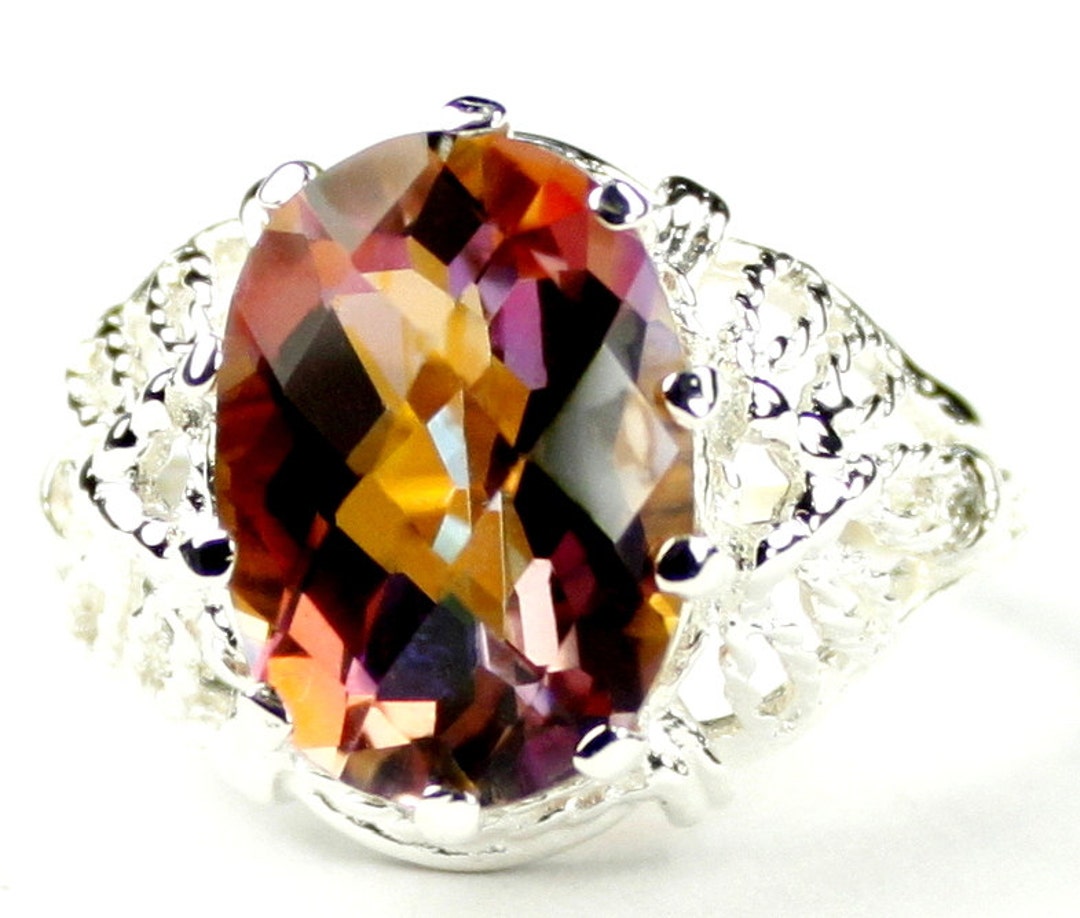Twilight Fire Topaz, 925 Sterling Silver Ring SR260 - Etsy