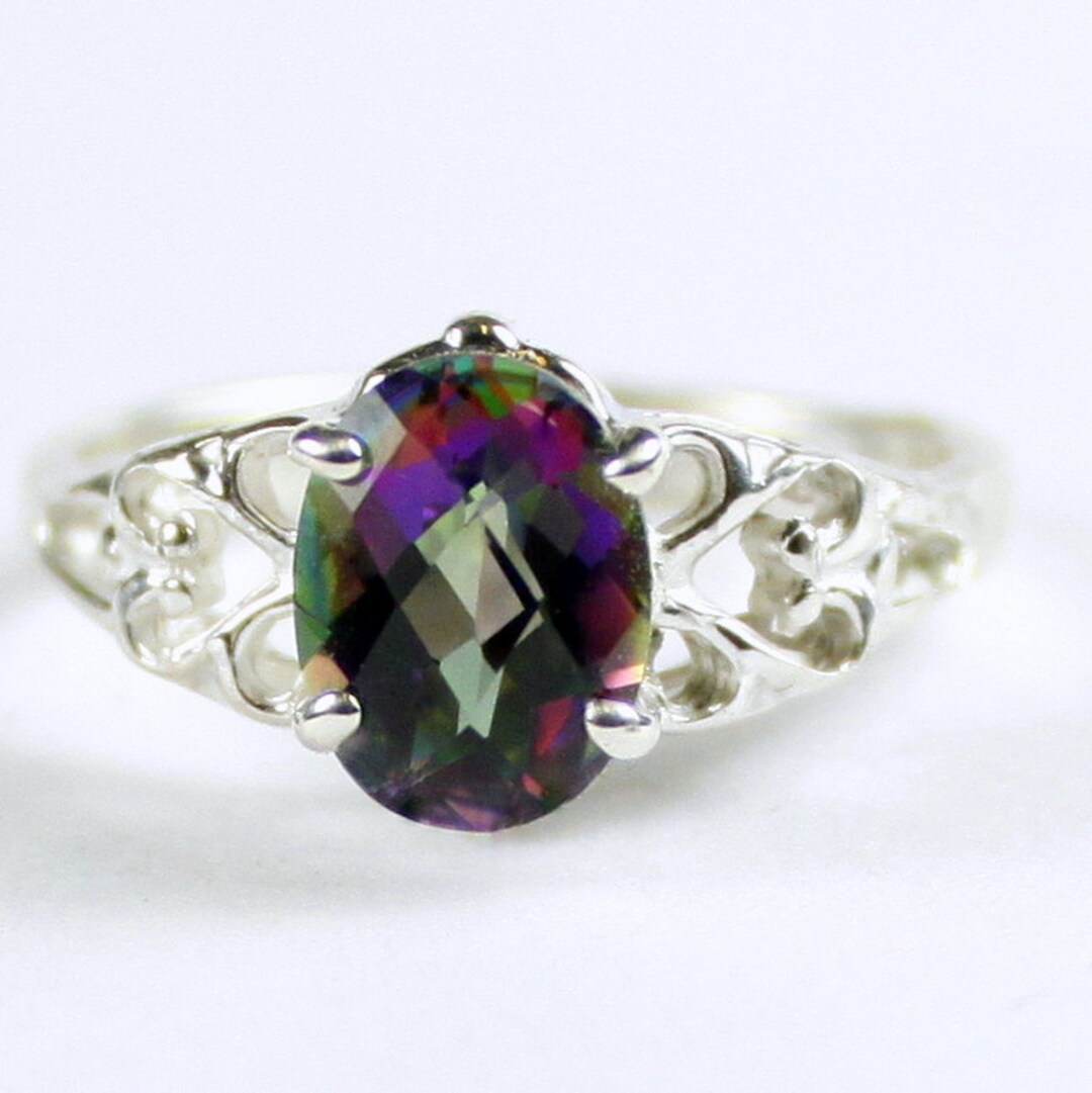 Mystic Fire Topaz , 925 Sterling Silver Ring, SR302 - Etsy