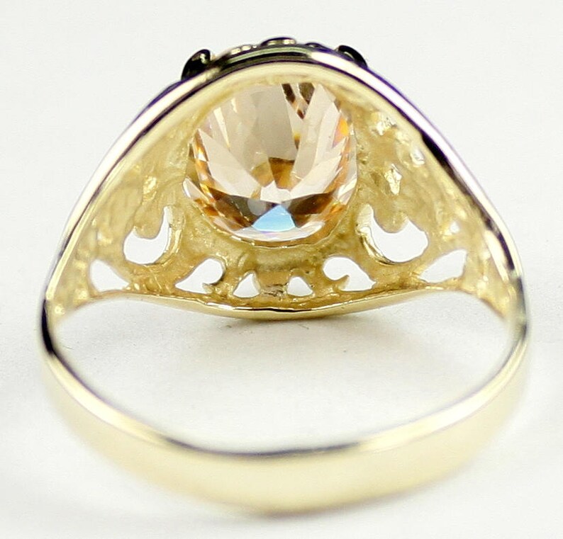 Champagne CZ 18KY Gold Ring R004 - Etsy