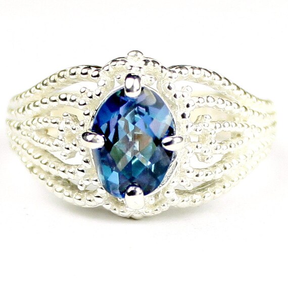 Neptune Garden Topaz 925 Sterling Silver Beaded Ladies Ring - Etsy