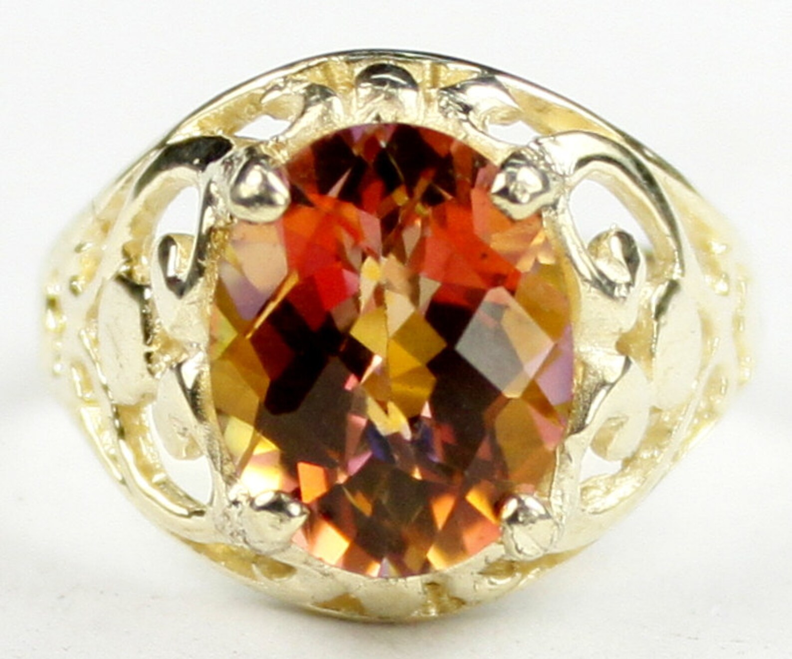 Twilight Fire Topaz 10KY Gold Ring R004 - Etsy
