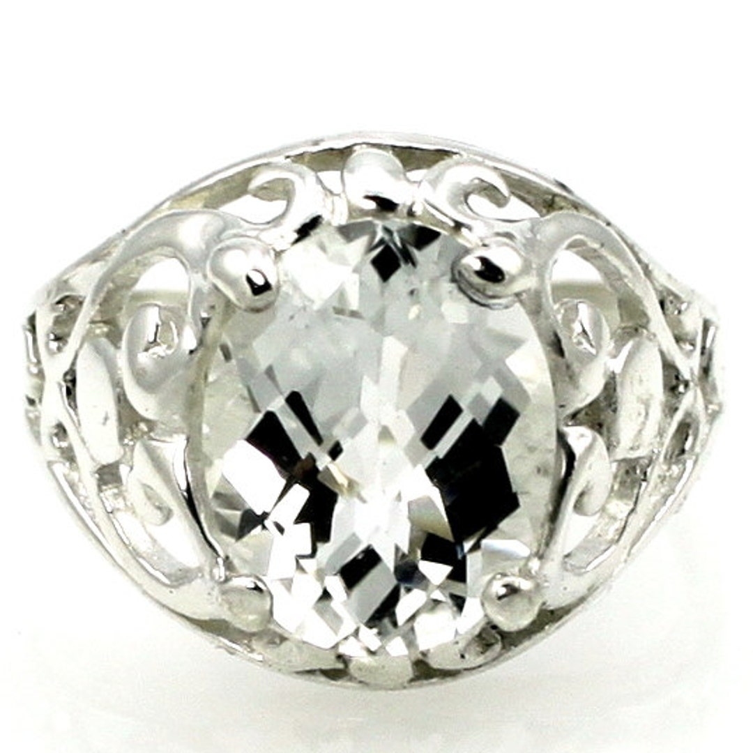 Silver Topaz, Sterling Silver Ring, SR004 - Etsy