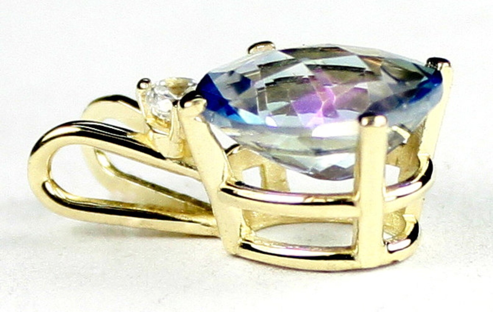 Neptune Garden Topaz 14KY Gold Pendant P020 - Etsy