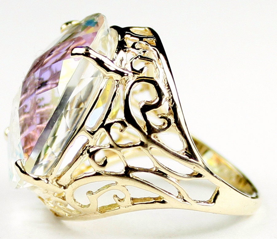 Mercury Mist Topaz 14KY Gold Ring R291 - Etsy