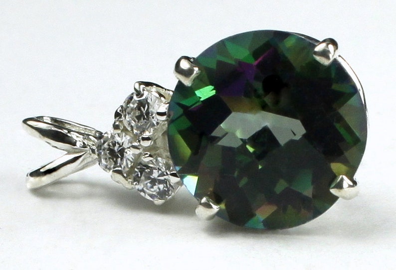 Mystic Fire Topaz 925 Sterling Silver Pendant SP087 - Etsy