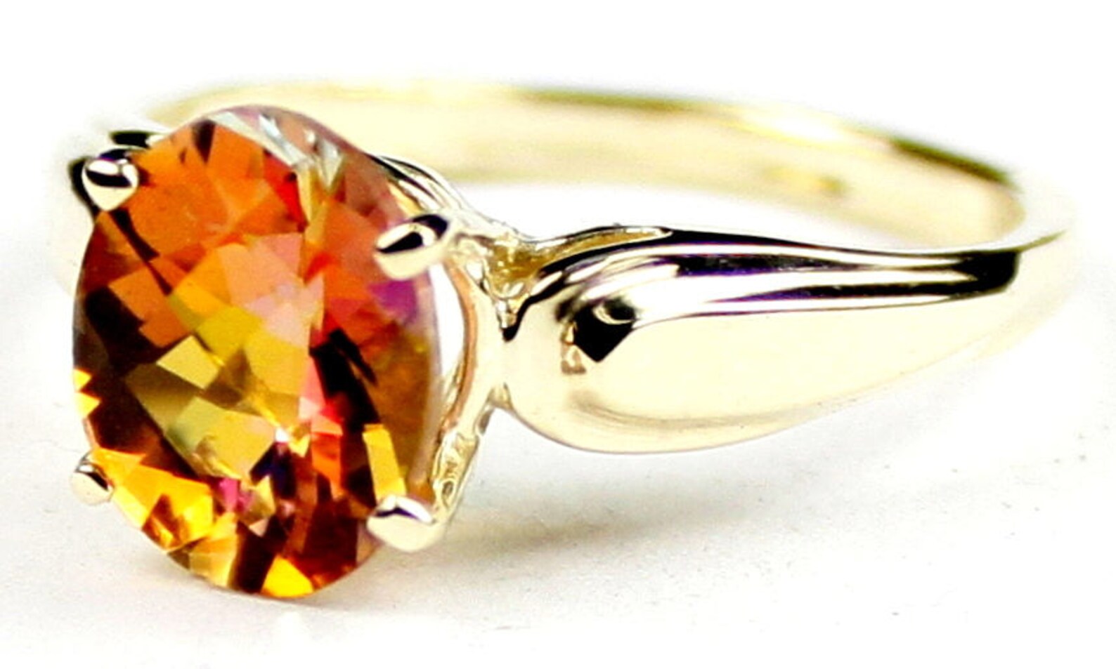 Twilight Fire Topaz 14ky Gold Ring R058 - Etsy