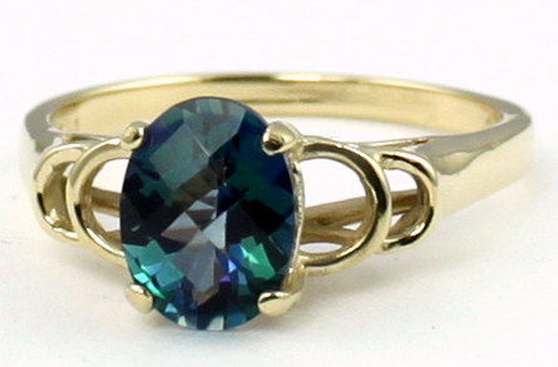 Neptune Garden Topaz 14KY Gold Ring R300 - Etsy