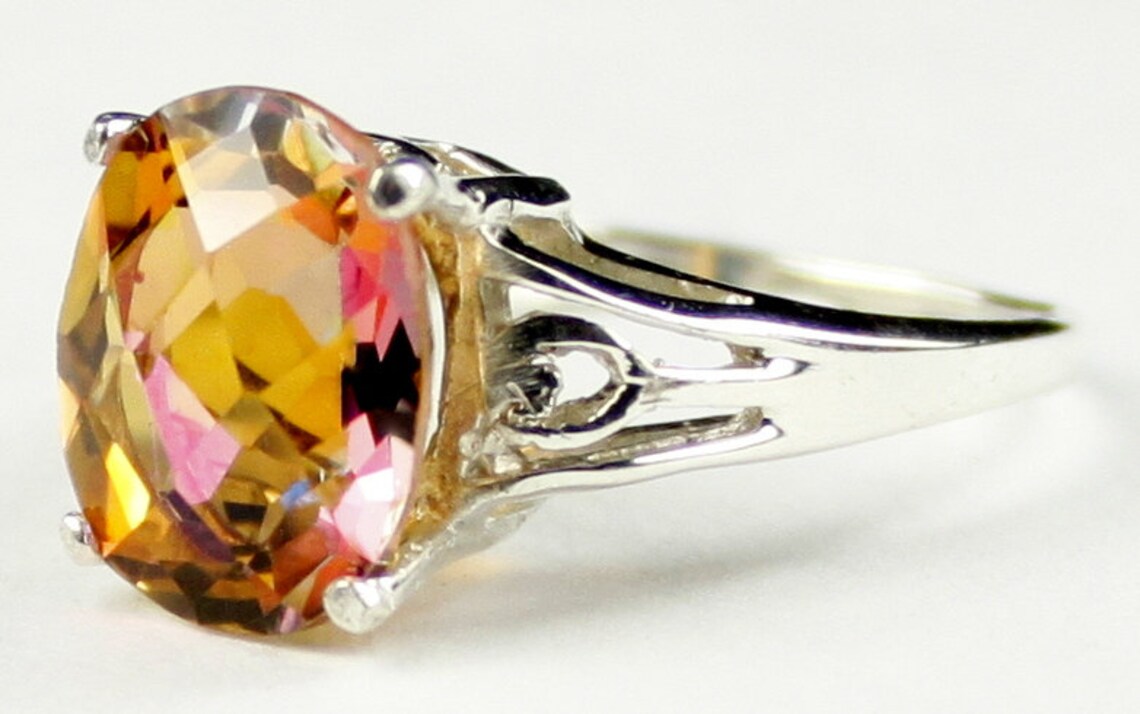 Twilight Fire Topaz Sterling Silver Ring SR139 - Etsy