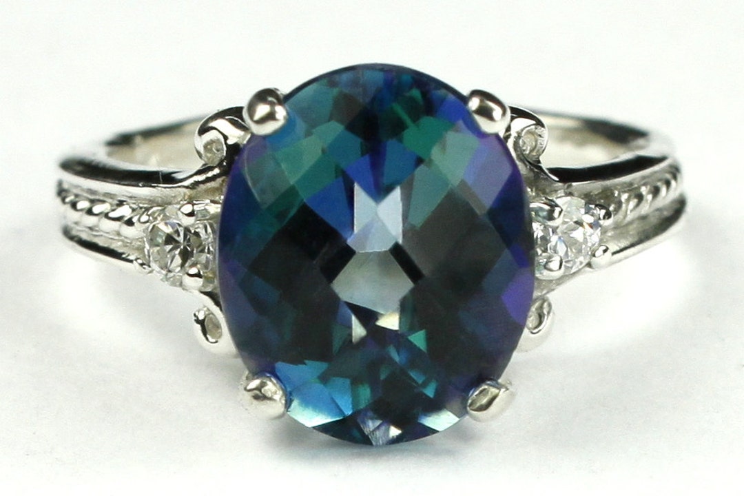 Neptune Garden Topaz, 925 Sterling Silver Ring, SR136 - Etsy