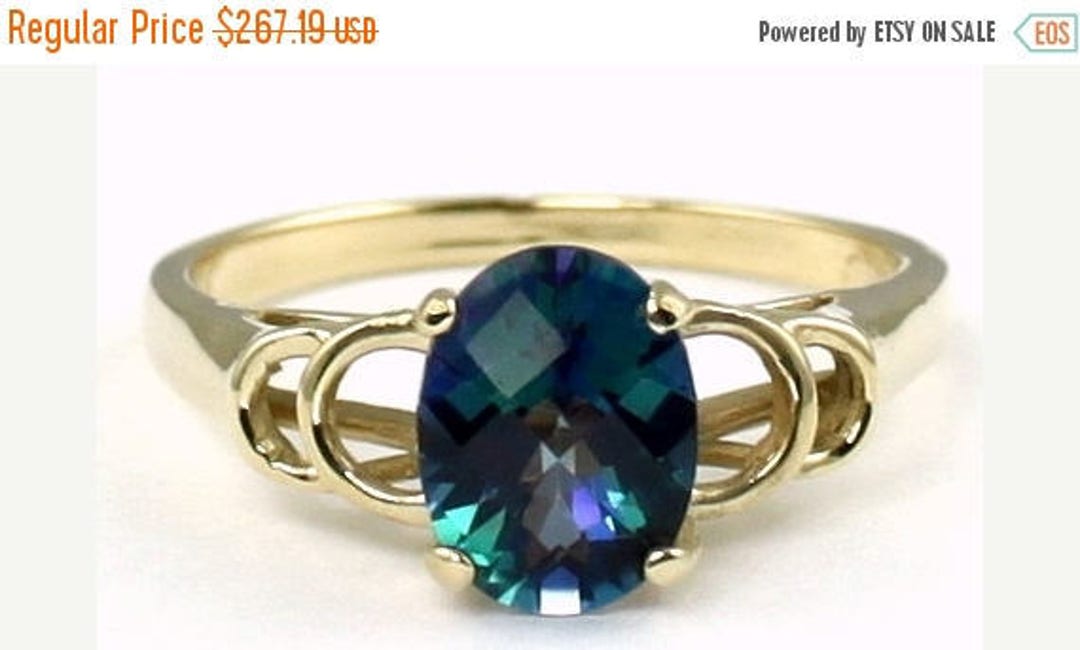 Neptune Garden Topaz 14KY Gold Ring R300 - Etsy