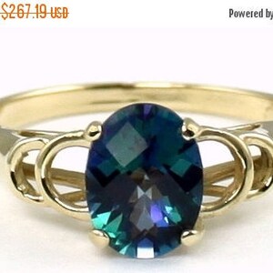 Neptune Garden Topaz 14KY Gold Ring R300 - Etsy