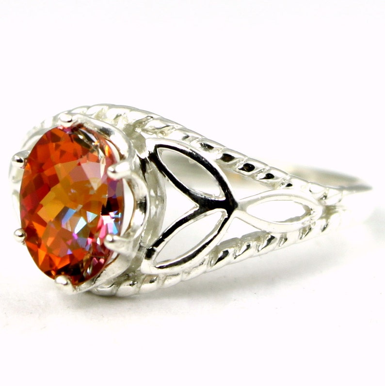 Twilight Fire Topaz 925 Sterling Silver Ring SR137 | Etsy
