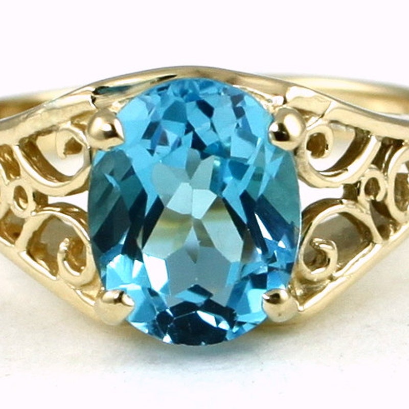 Blue Topaz Rings - Etsy