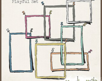 Scribble Frame Doodle Frames Hearts Flowers Fall Magical - Etsy