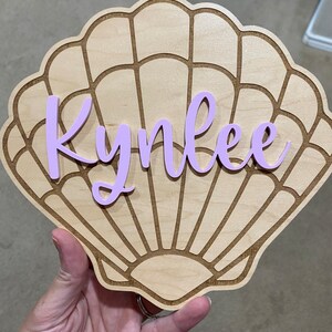Sea Shell Newborn Name Announcement Sign - Etsy