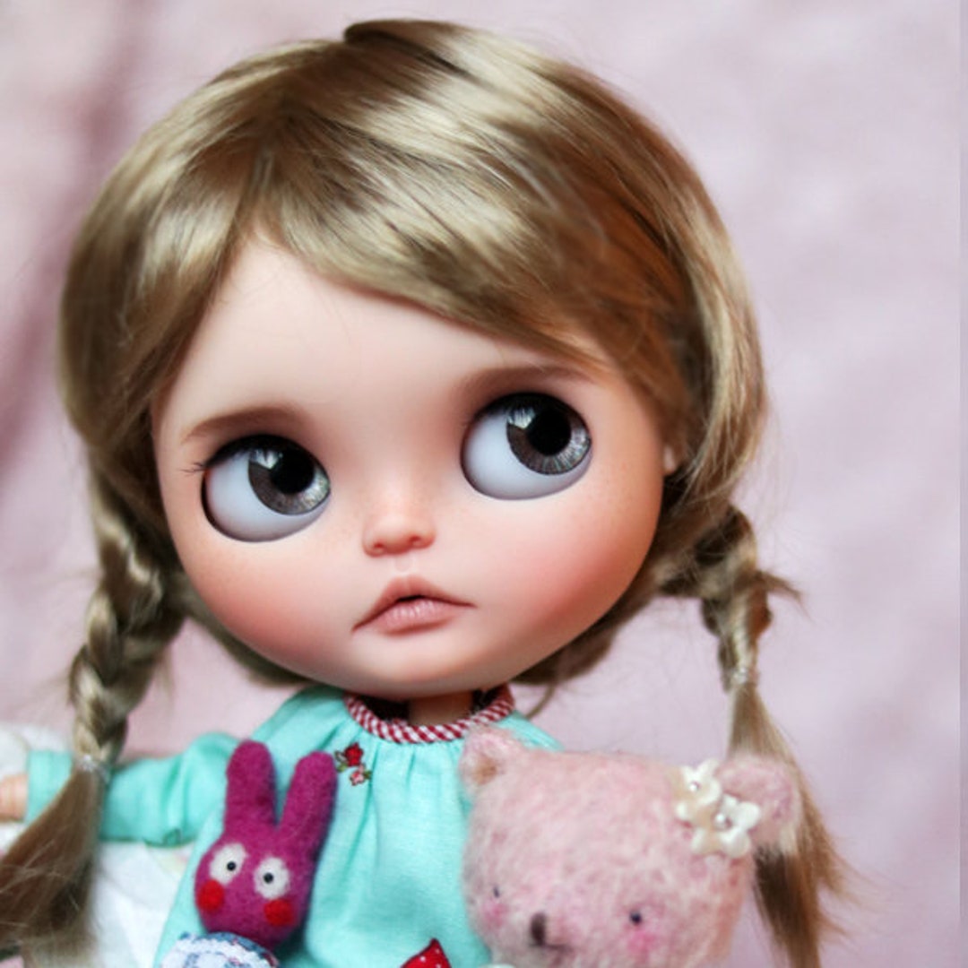 Ginger Blond CHOUPETTE Curls WIG 10/11 Exclusive FLEURDELYSDOLL Blythe Et Neo Blythe Custom ...
