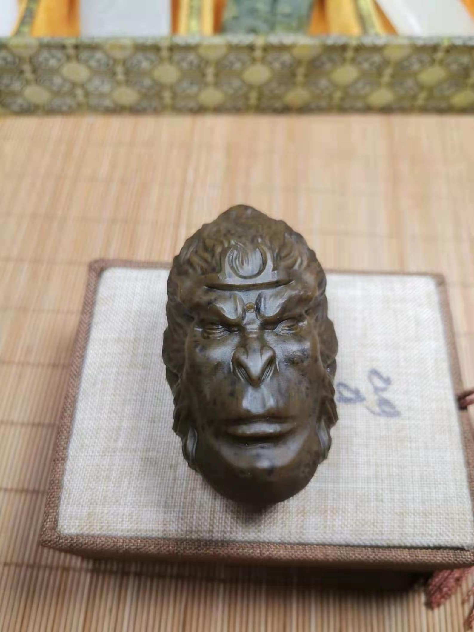 Free Delivery Natural AAA Yellow Jadeite Jade Monkey Head - Etsy Hong Kong