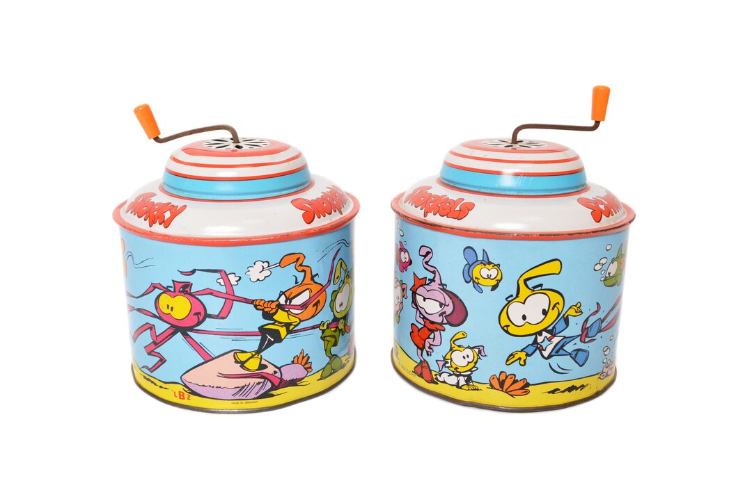 Set of Vintage Snorks Crank Toys / 1985 Germany / Tin Collectible Music ...
