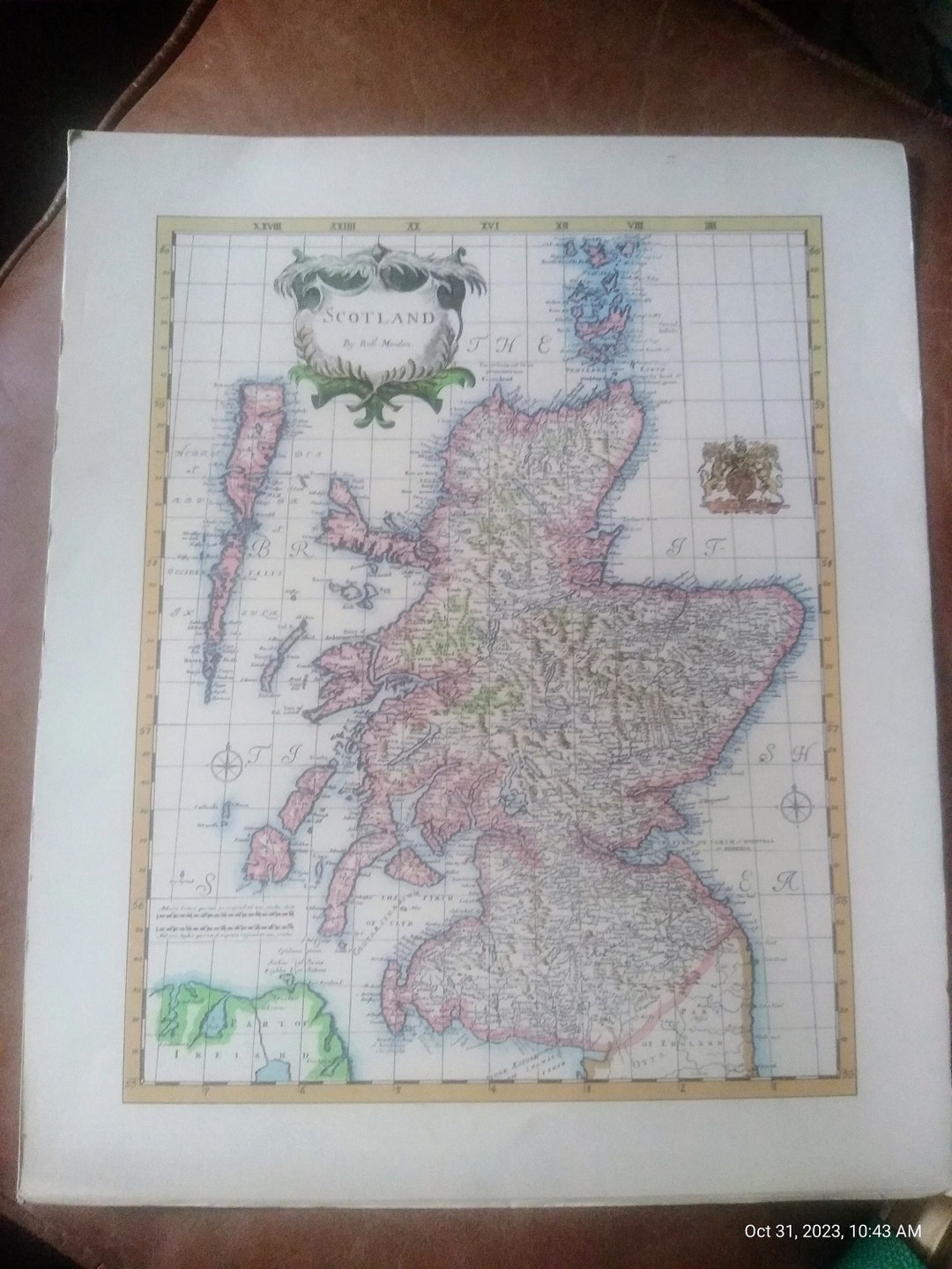 Old Map Print of Antique Vintage Map Scotland - Etsy