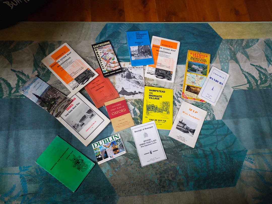 Vintage Street Maps X 16 - Etsy