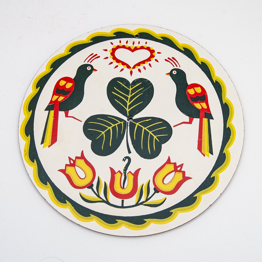 Hex Sign Three Leaf Clover Pennsylvania Dutch With - Etsy