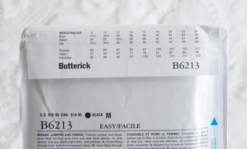 Jumper and Dress Sewing Pattern in Misses Sizes 16, 18, 20, 22, 24 ...