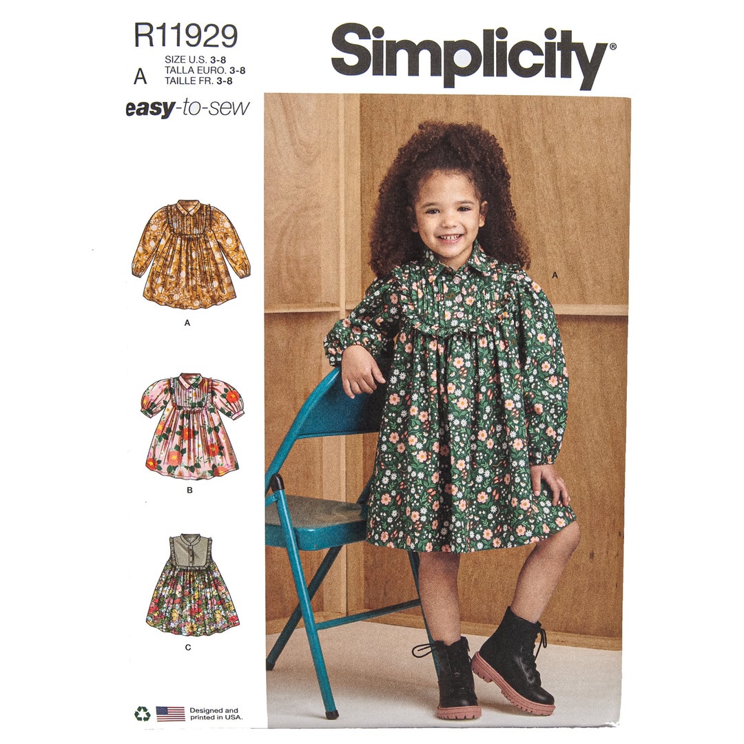 Children's Dresses Sewing Pattern, Sizes 3 to 8, New and Uncut, Easy ...