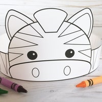Tiger Costume Mask Toddler Kids/adult, Jungle Safari Birthday Party Hat ...