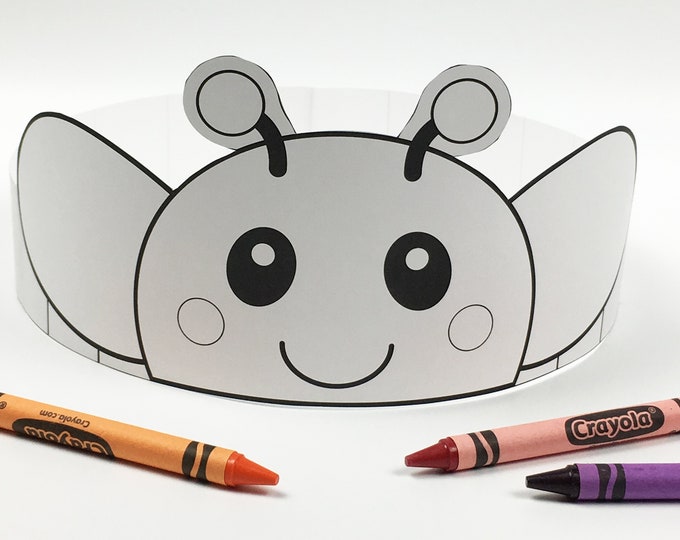 Bee Paper Crown COLOR YOUR OWN Printable - Etsy