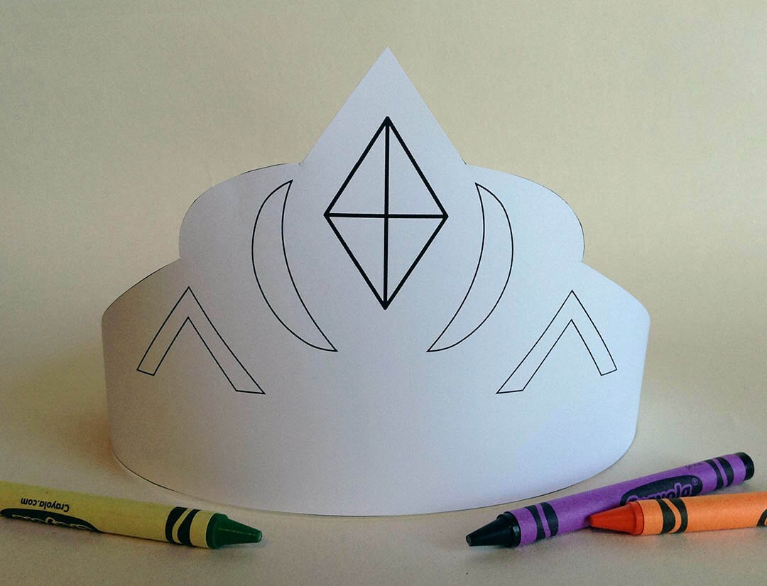 Ice Princess Crown COLOR YOUR OWN - Printable - Etsy
