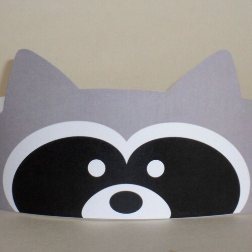 Raccoon Mask Animal Mask Printable Party Favor Woodland Party - Etsy