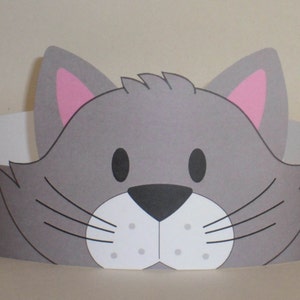 Cat (gray) Crown - Printable - Etsy