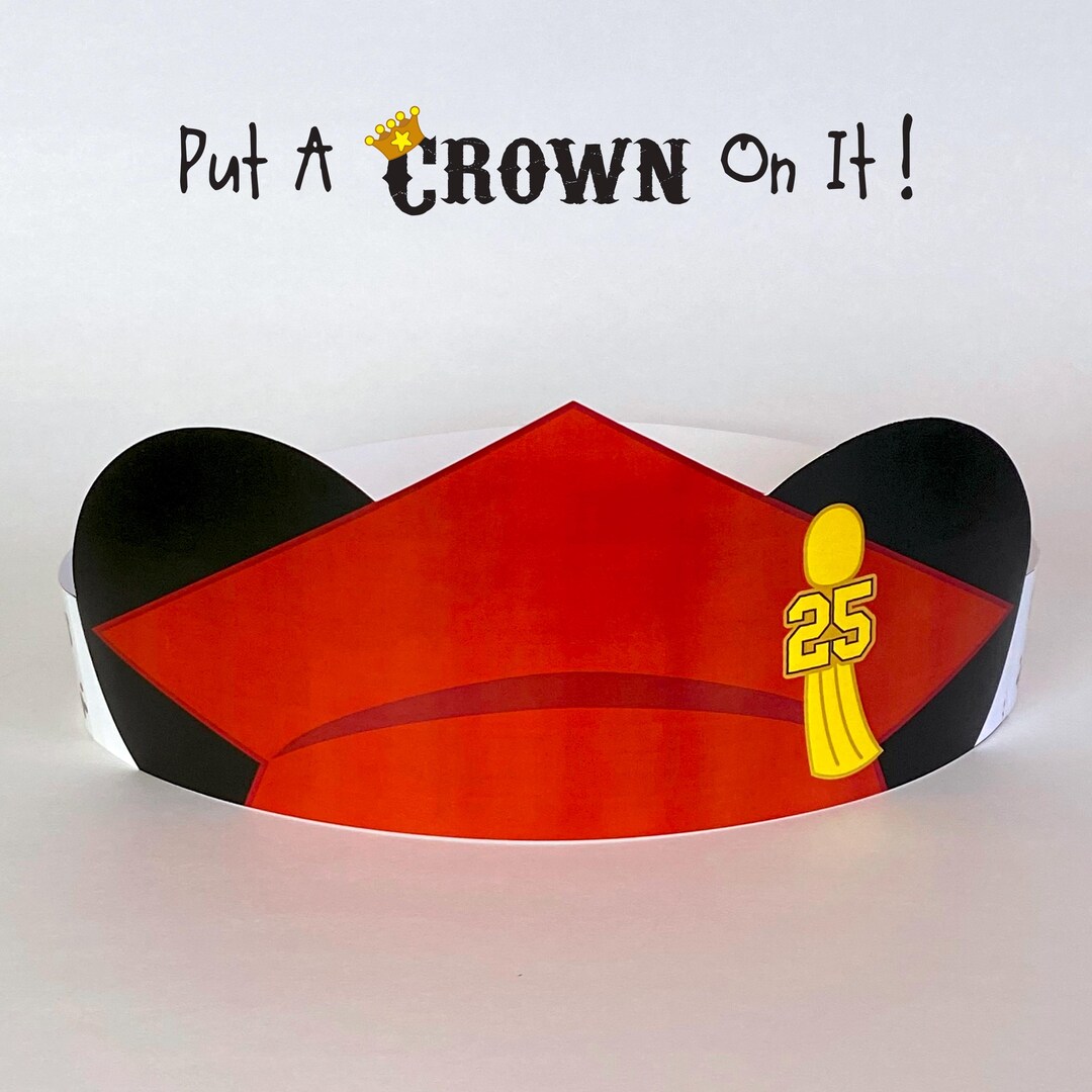 Mickey Grad Cap Red Paper Crown - Printable - Etsy