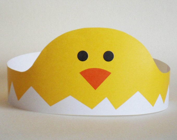 Chick Paper Crown Printable - Etsy