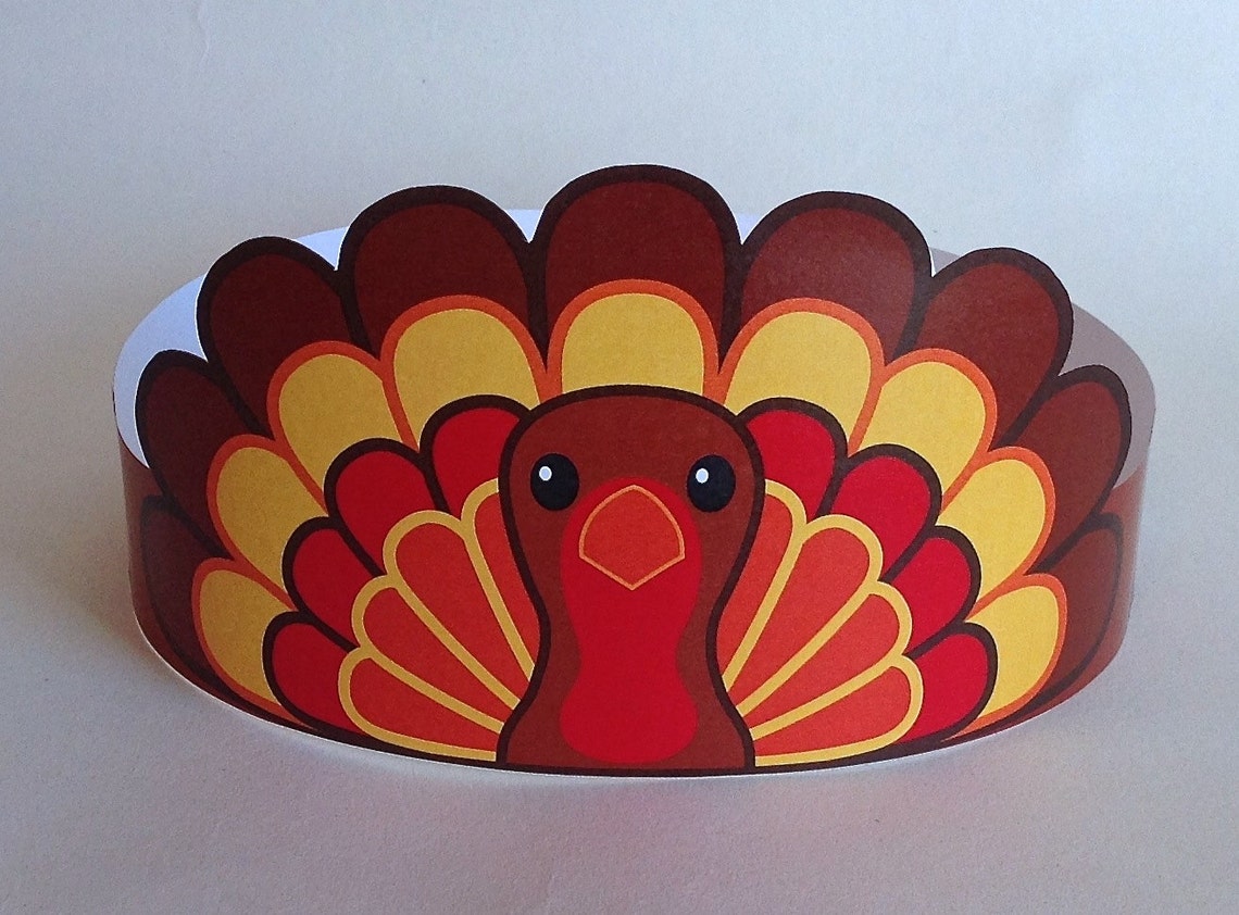 Turkey Paper Crown Printable | Etsy
