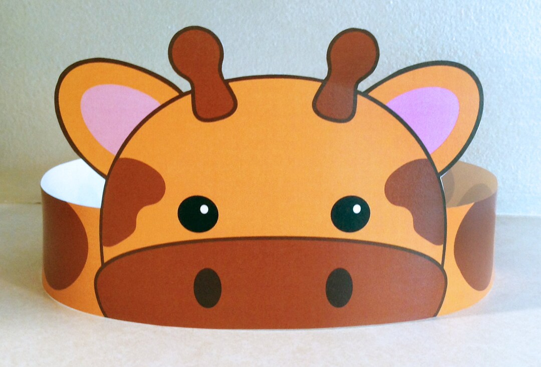 Giraffe Paper Crown - Printable - Etsy