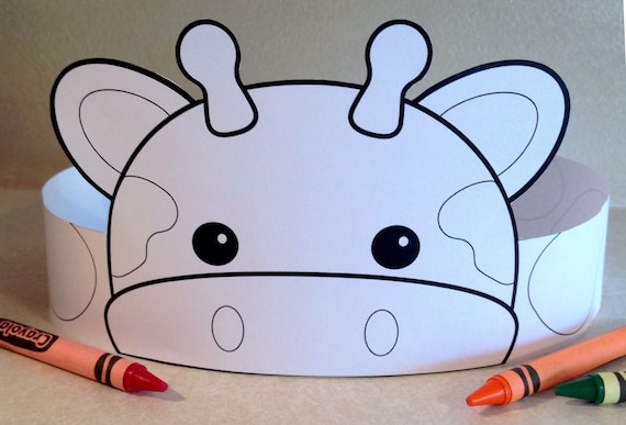 Giraffe Paper Crown COLOR YOUR OWN Printable | Etsy