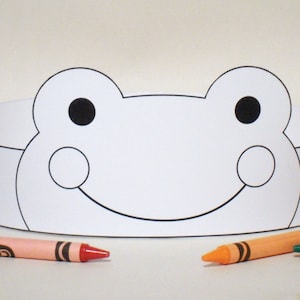 Frog Paper Crown COLOR YOUR OWN - Printable - Etsy