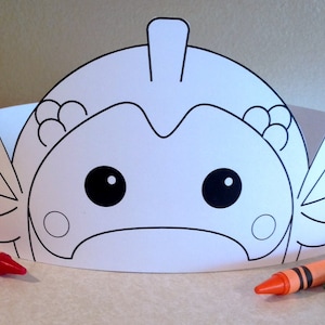 Goldfish Paper Crown COLOR YOUR OWN - Printable - Etsy