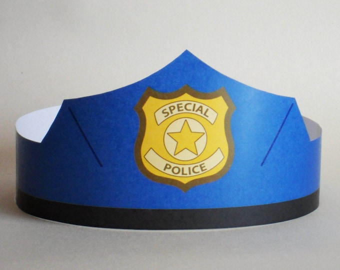 Police Paper Crown Printable - Etsy