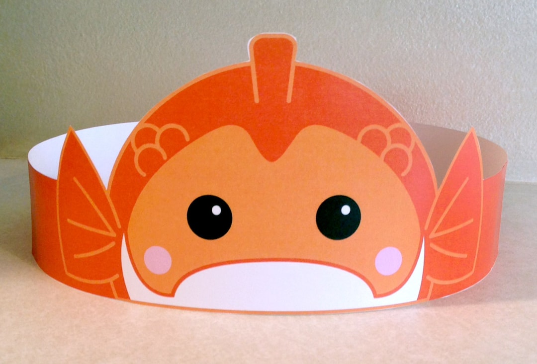 Goldfish Paper Crown - Printable - Etsy