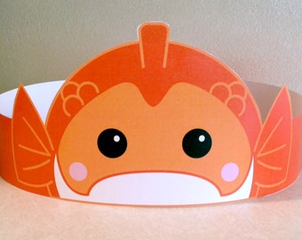 Goldfish Paper Crown Headband Pet Animal Printable Kids Craft Fish ...