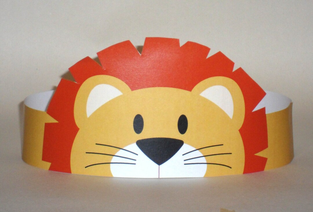 Lion Paper Crown - Printable - Etsy