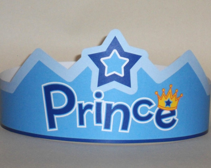 Prince Paper Crown King Royal Printable Kids Craft Prince Birthday ...