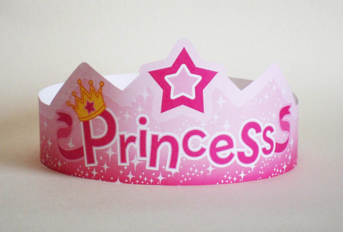 Princess Paper Crown Printable - Etsy