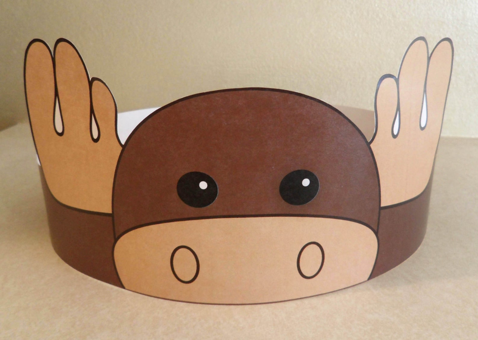 Moose Paper Crown Printable - Etsy
